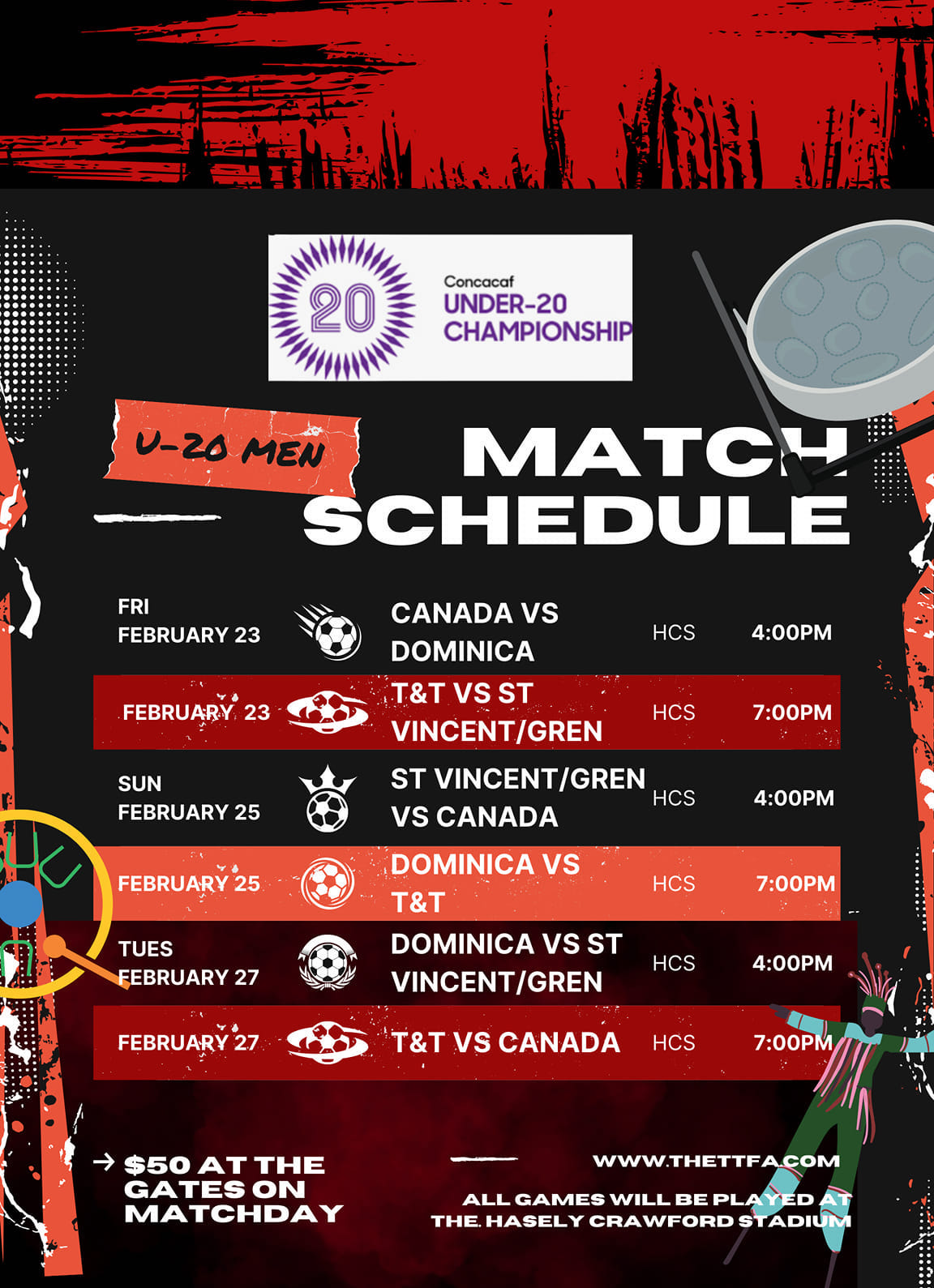 T&T U-20 Men face Vincey Heat in opener | TTFA